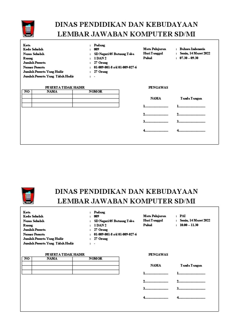 Tempelan Untuk Map Ujian Akhir Kelas 6 | PDF