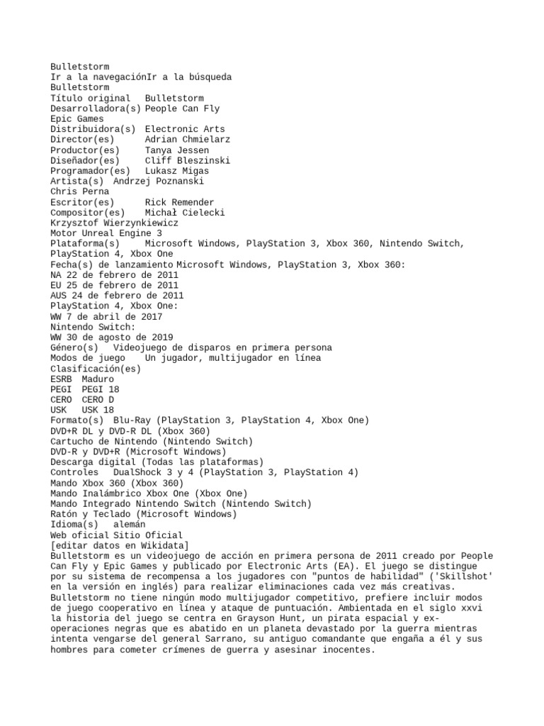 Bullet Ps3 Best Game Hist | PDF