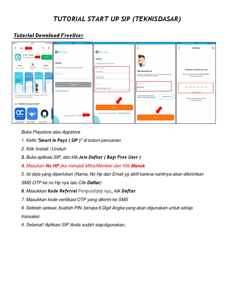 Tutorial Start Up Sip (Edit) - Dikonversi | PDF