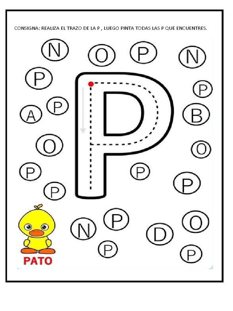 Ficha - Letra P | PDF