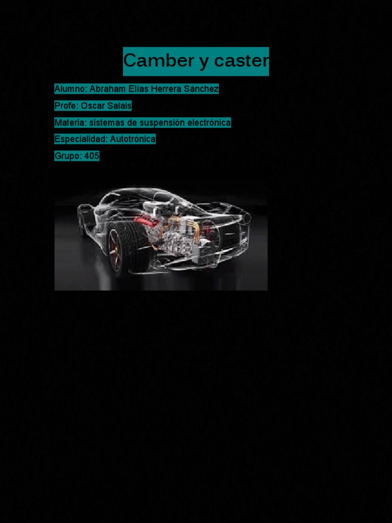 Camber y Caster | PDF | Direccion | Eje