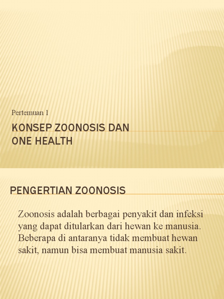 KONSEP ZOONOSIS DAN One Health | PDF