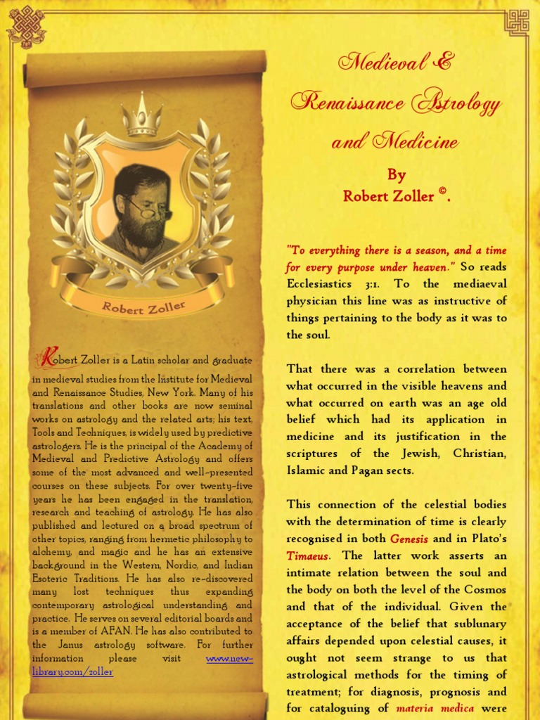 Medieval Renaissance Astrology and Medicine Color | PDF | Astrology ...
