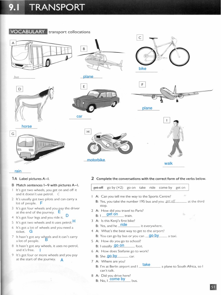 Vocabulary: Transport Collocations | PDF | Land Vehicles | Transport