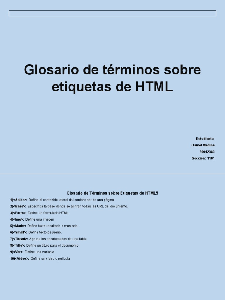 Cuadro Comparativo HTML 4 y 5 | PDF | HTML | HTML5