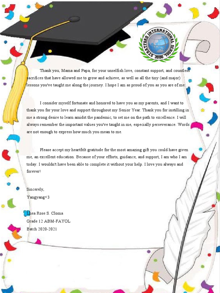 Dedication Letter | PDF