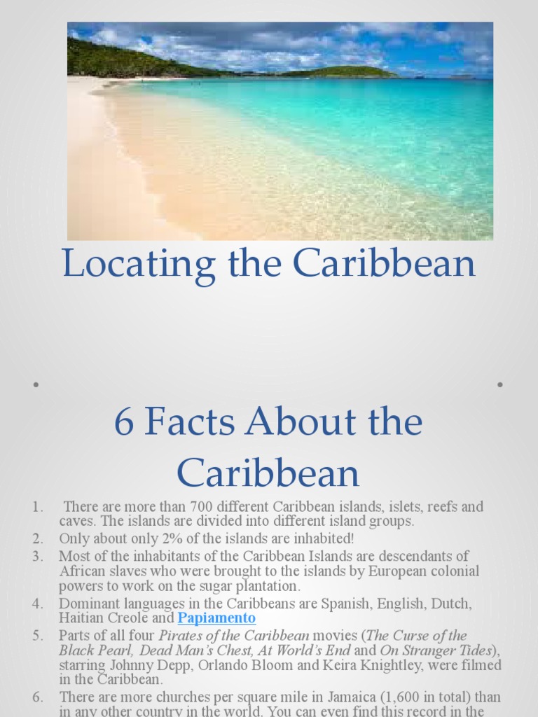 Locating The Caribbean | PDF | Caribbean | West Indies