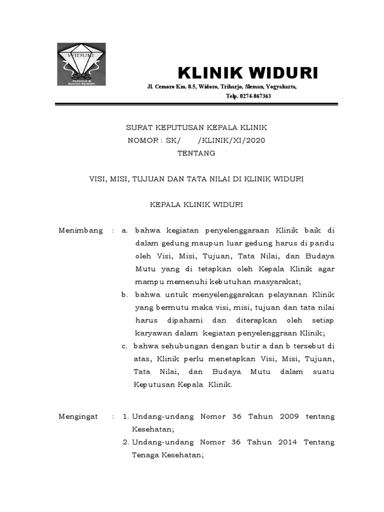 KLINIK WIDURI | PDF