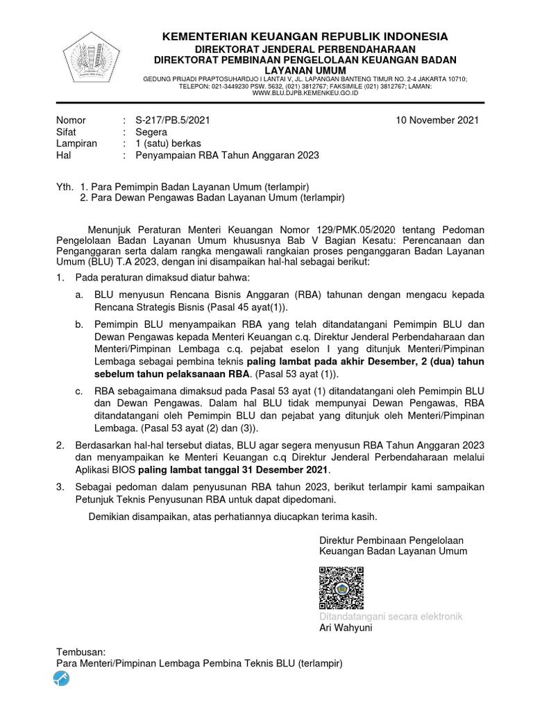 Kementerian Keuangan Republik Indonesia | PDF | Pengelolaan Keuangan & Uang