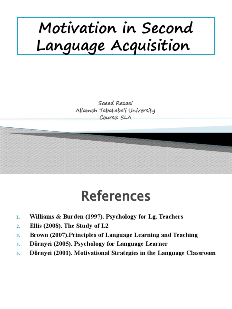 Motivation in SLA | PDF | Motivation | Motivational