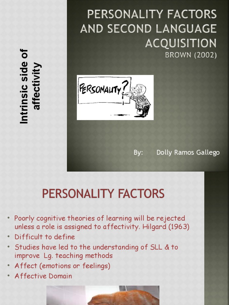 Affective Factors in Language Learning | PDF | Self Concept | Anxiety