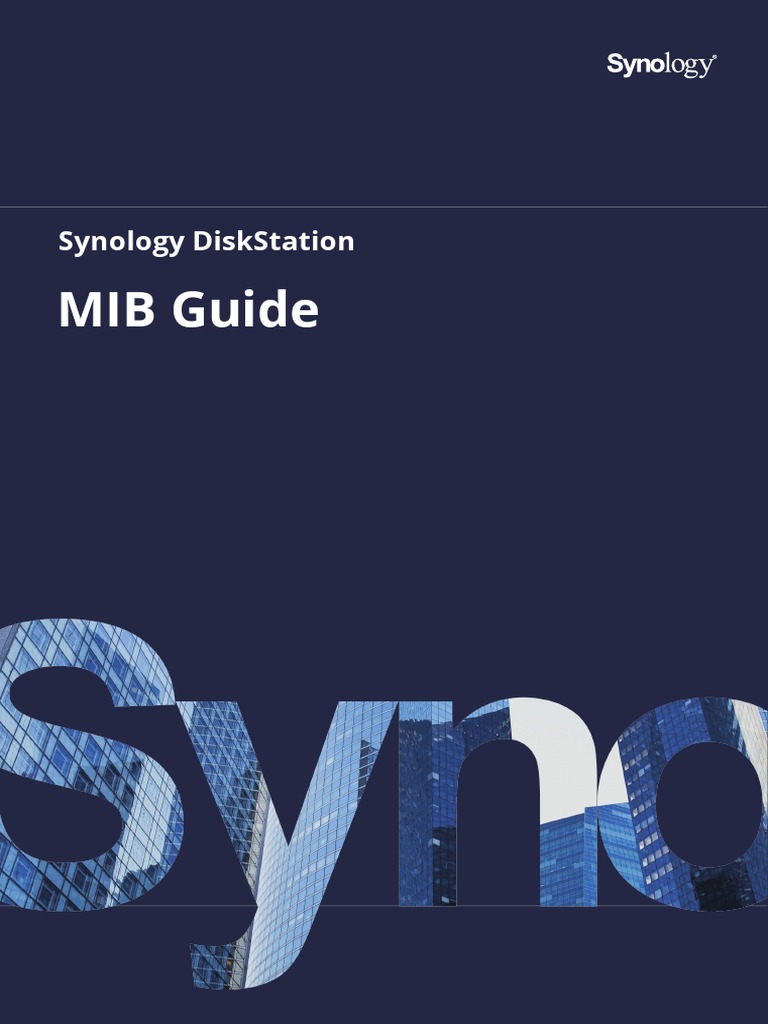 Synology DiskStation MIB Guide | PDF | Hard Disk Drive | Internet Protocols