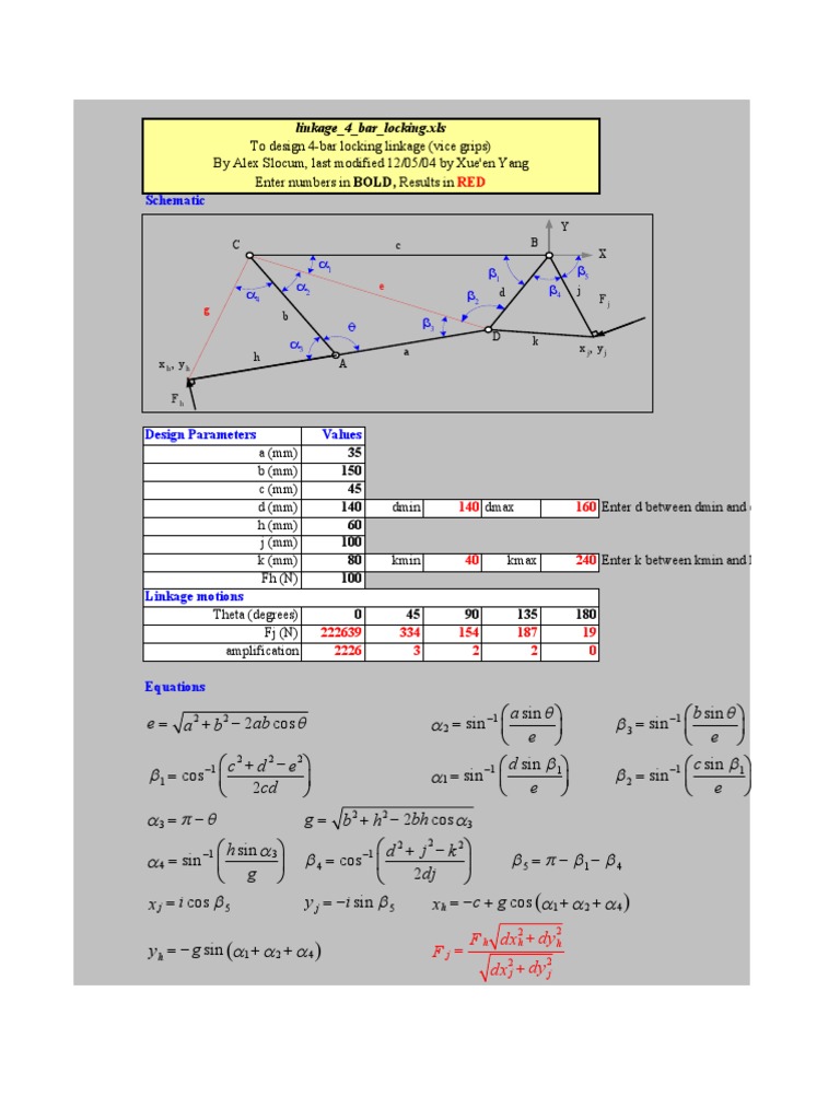 Linkage 4 Bar Locking | PDF