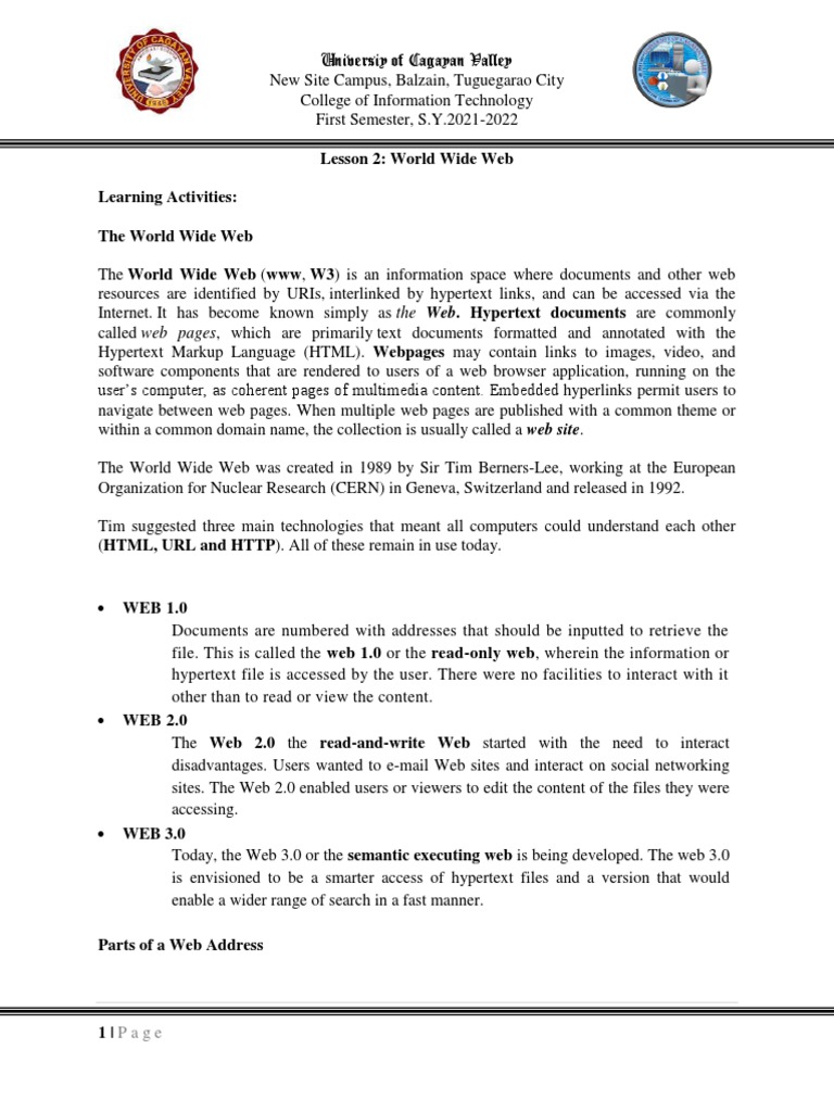Module-2-Empowerment Technologies | PDF | World Wide Web | Internet & Web