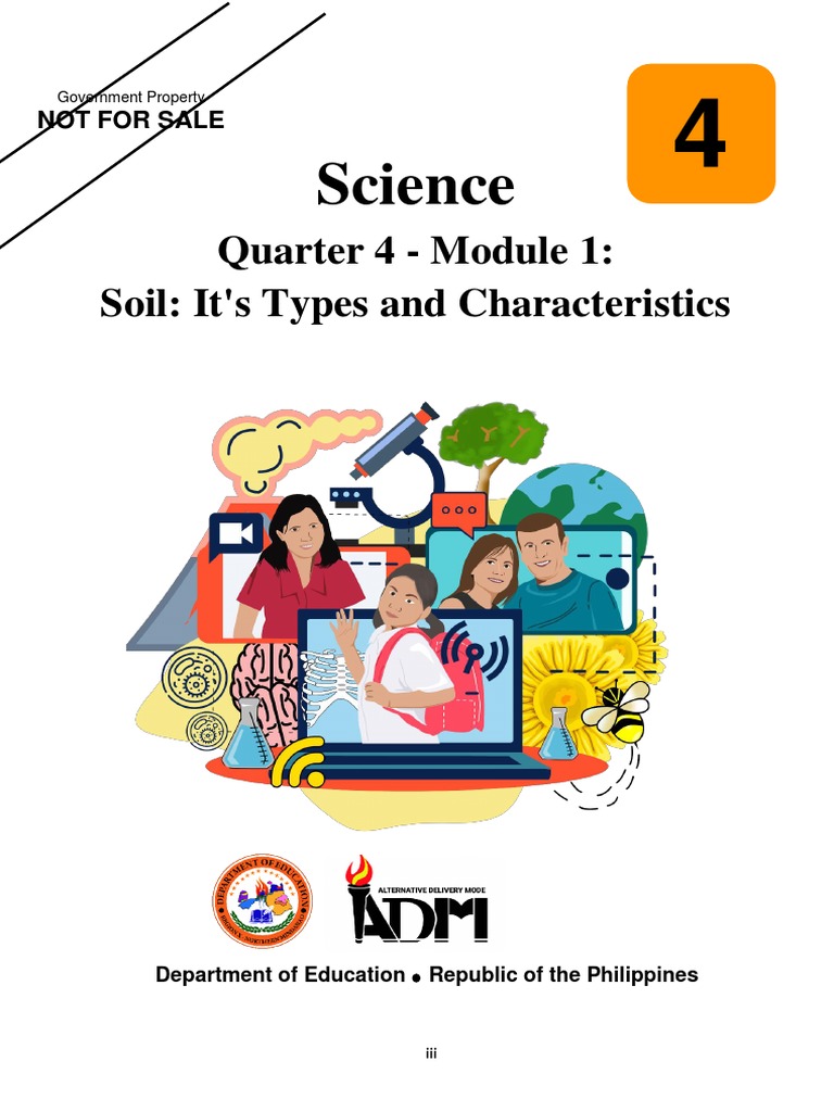 Science: Quarter 4 - Module 1: Soil: It's Types and Characteristics ...