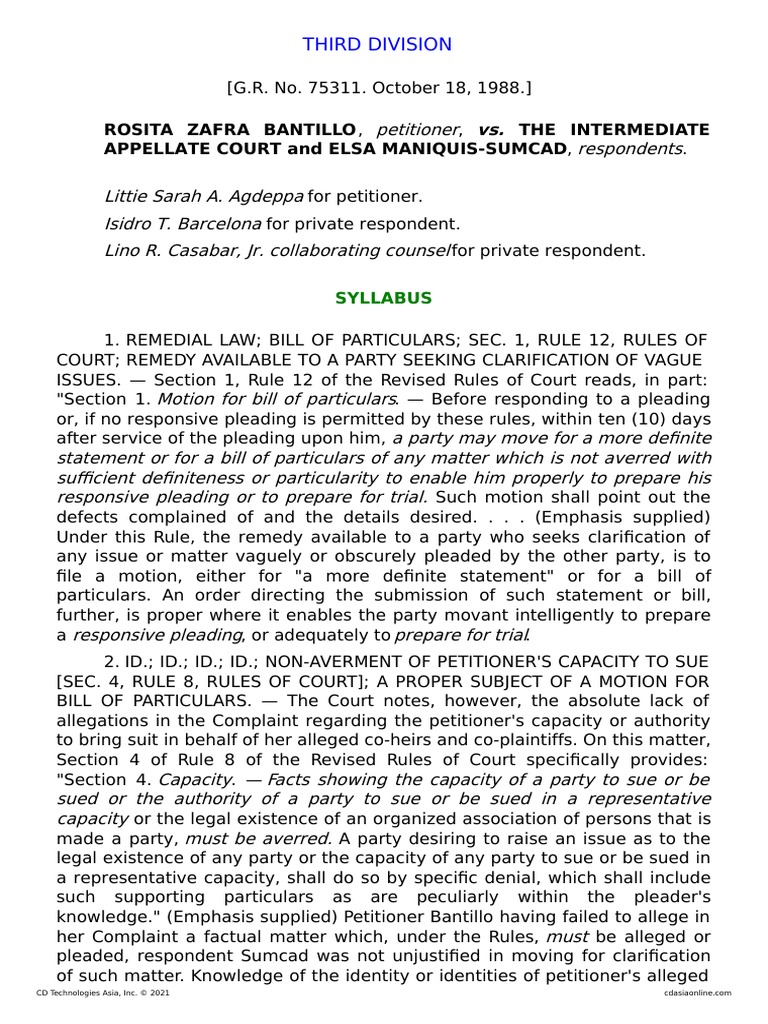 Bantillo v. IAC | PDF | Pleading | Lawsuit