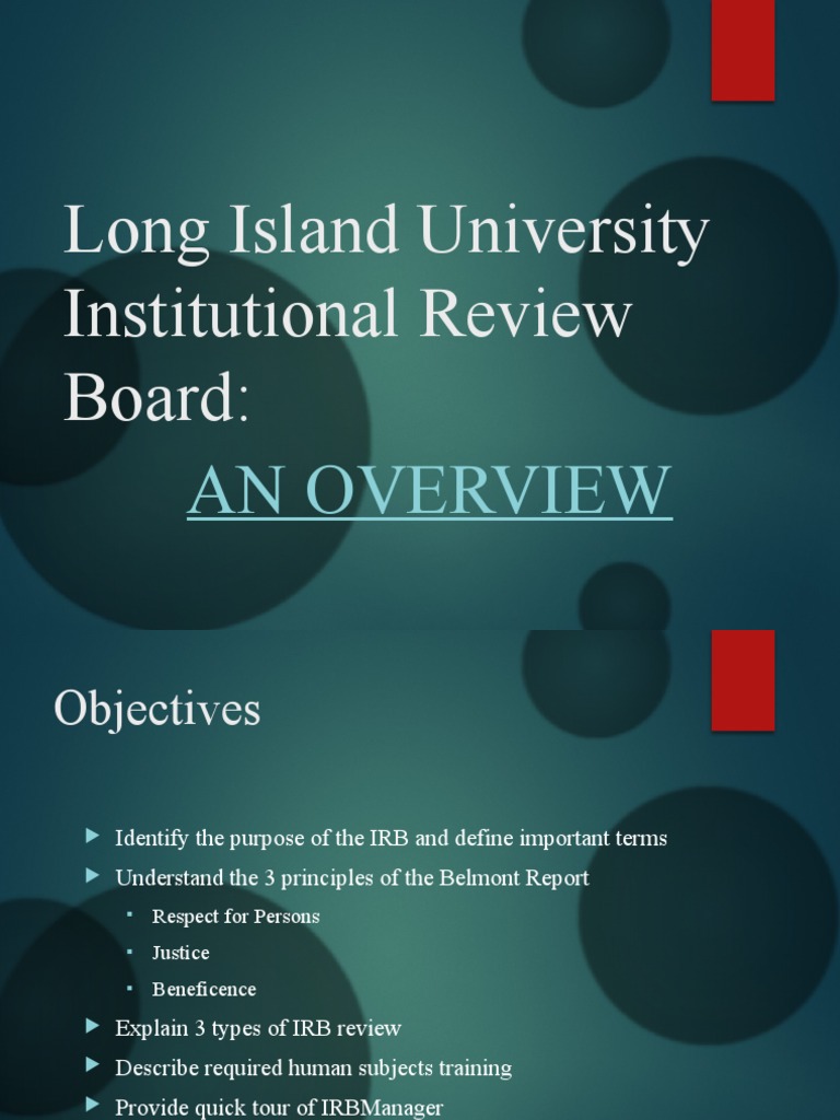 Irb Introduction Presentation Revised 3 2 21 Pdf Institutional