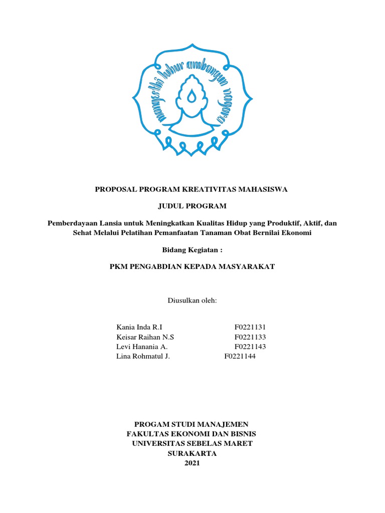 Proposal PKM-PM | PDF