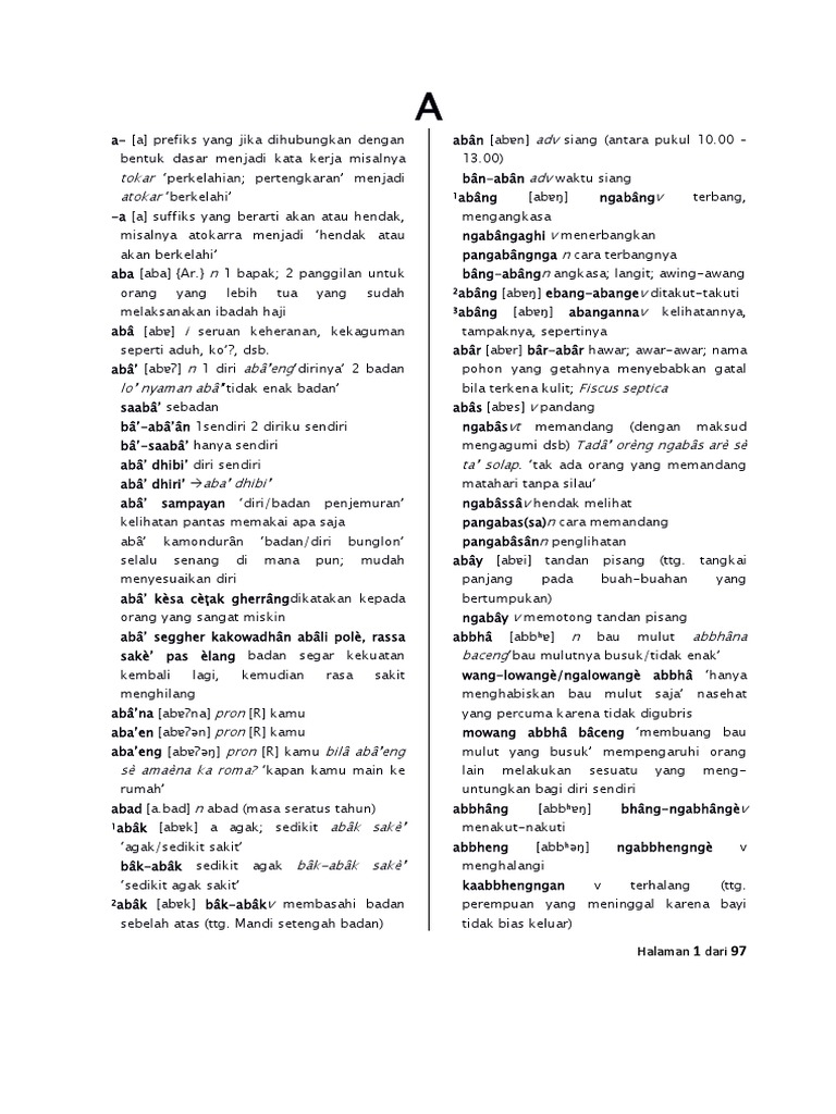 Kamus Madura - Indonesia | PDF