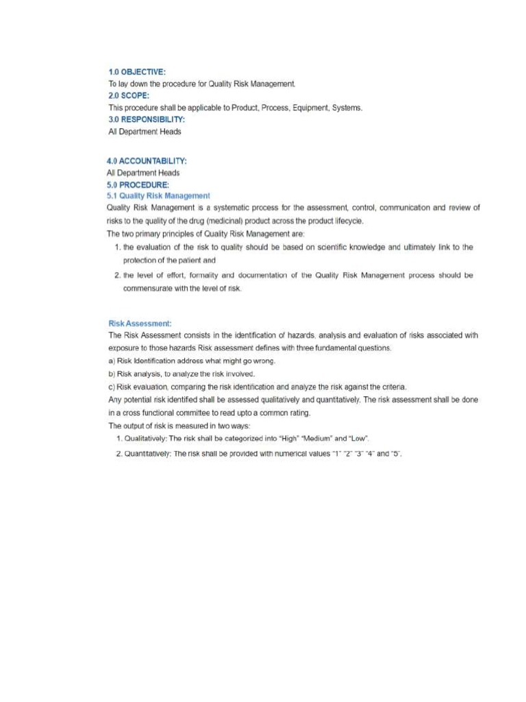 Quality Risk Management | PDF | Risk | Risk Management