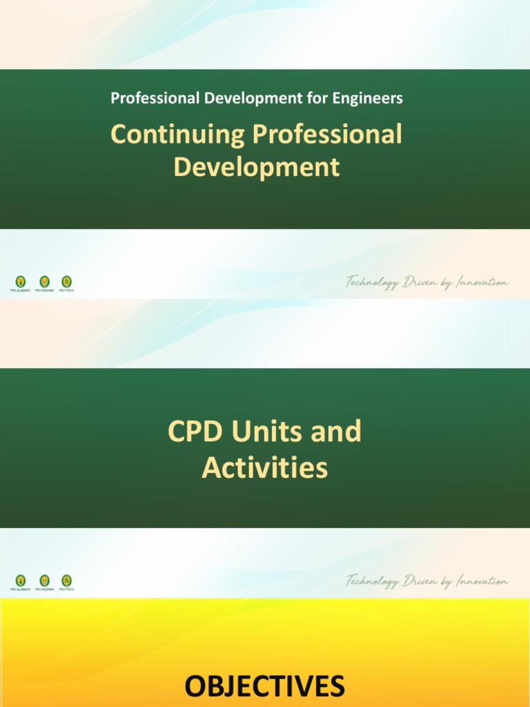 (M3S2-Powerpoint) CPD Units and Activities | PDF | Engineer | Academic ...