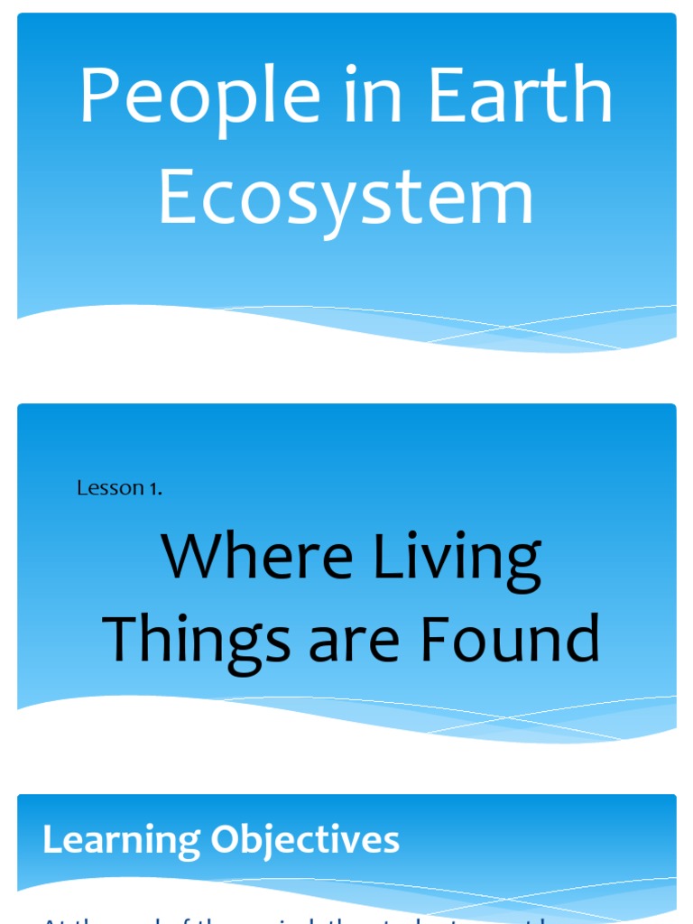 People in Earth Ecosystem | PDF | Trees | Lake