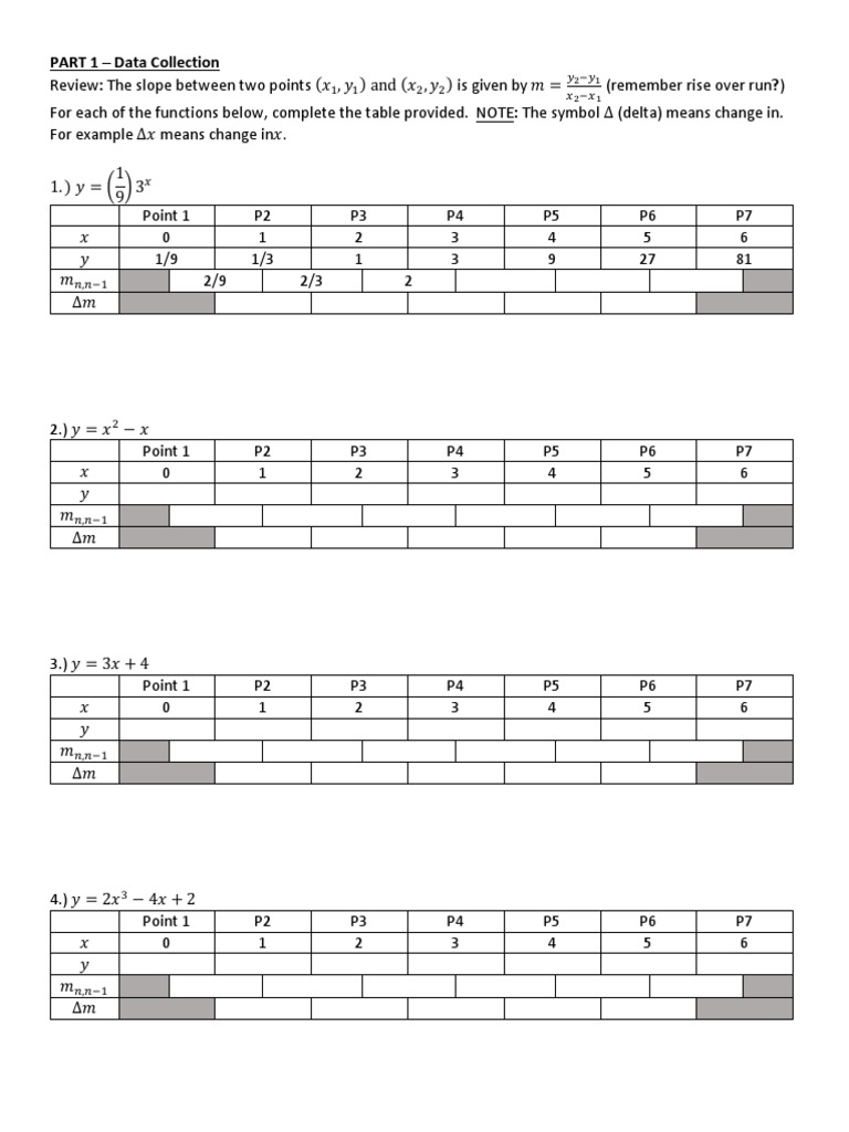 IM3 - Exponential Functions - Slope Investigation | PDF | Mathematics ...