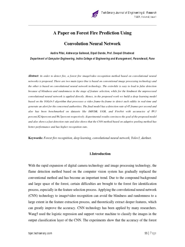 A Paper On Forest Fire Prediction Using Convolution Neural Network ...