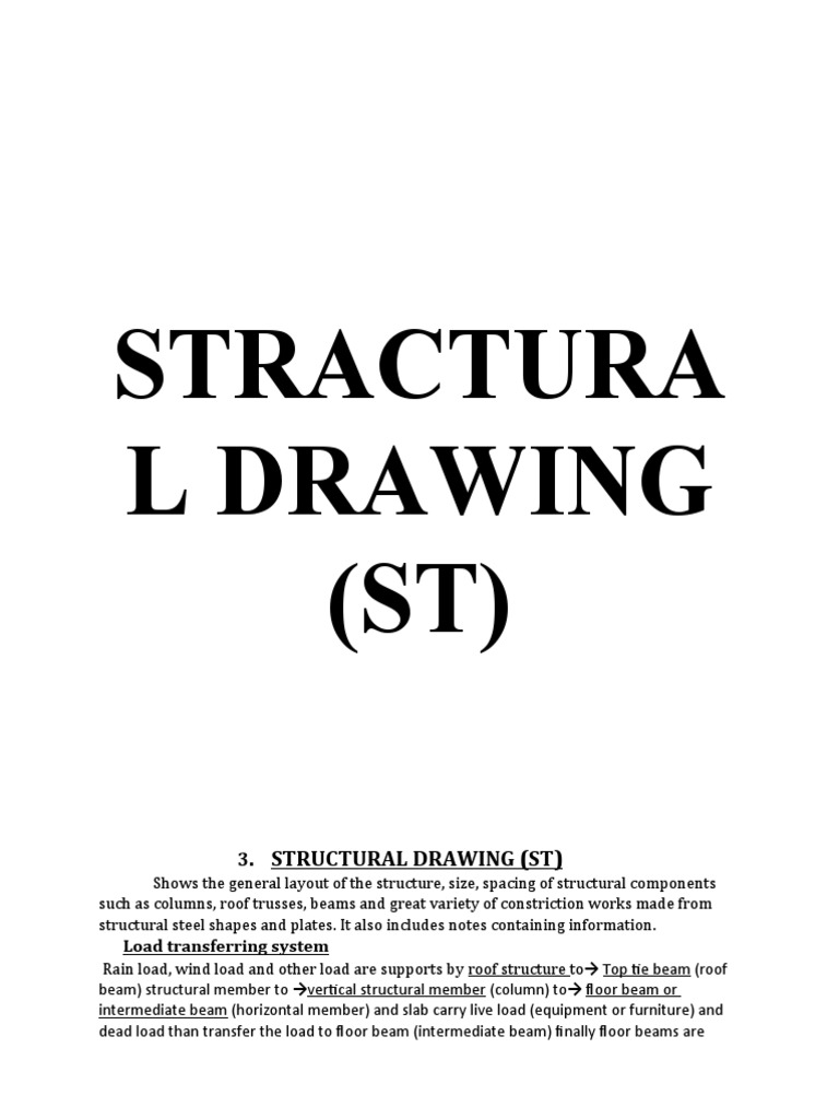 Structural Drawing Information Sheet | PDF | Beam (Structure) | Bending