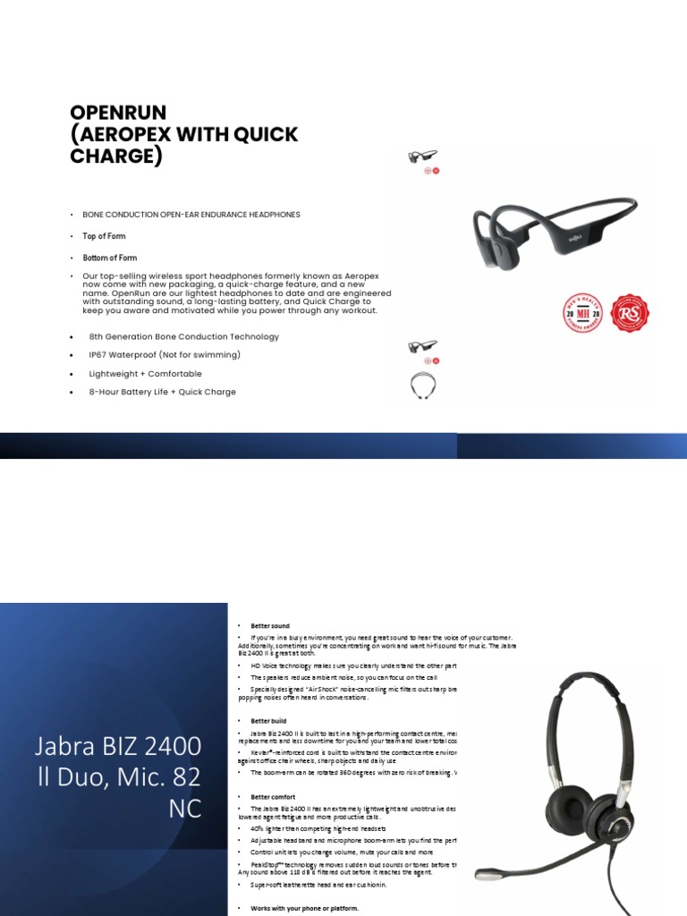 Openrun (Aeropex With Quick Charge) | PDF | Headphones | Microphone