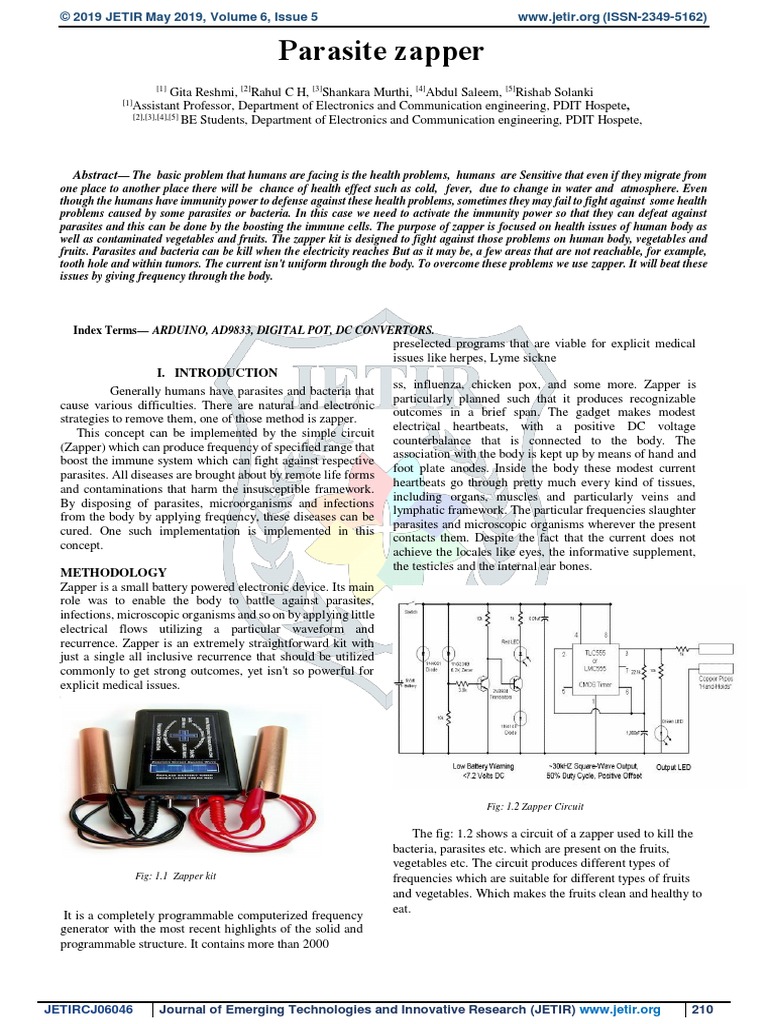 Parasite Zapper: Index Terms | PDF | Arduino | Infection