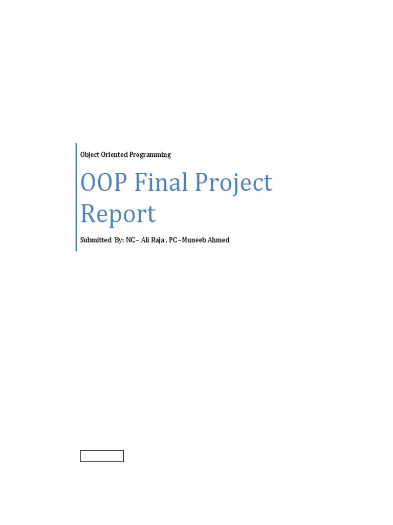 OOP Final Project: Object Oriented Programming | PDF | Boolean Data ...