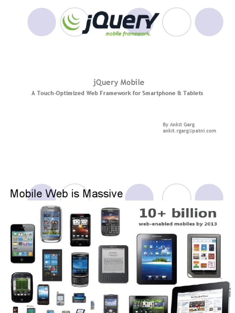 Jquery Mobile: A Touch-Optimized Web Framework For Smartphone & Tablets | PDF | J Query | World ...