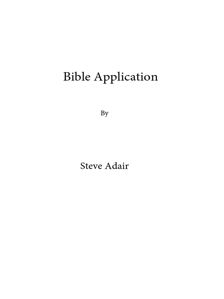 Bible Application | PDF