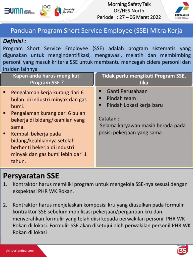 PHR MST 27 - 06 Maret 2022 Program Short Service Employee Mitra Kerja ...