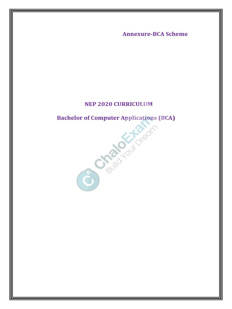 Annexure-BCA Scheme | PDF | Class (Computer Programming) | C (Programming Language)