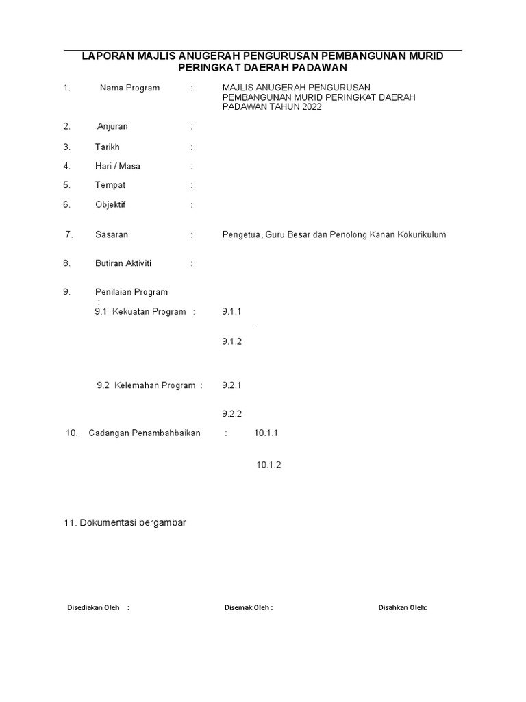 Format Laporan Program | PDF