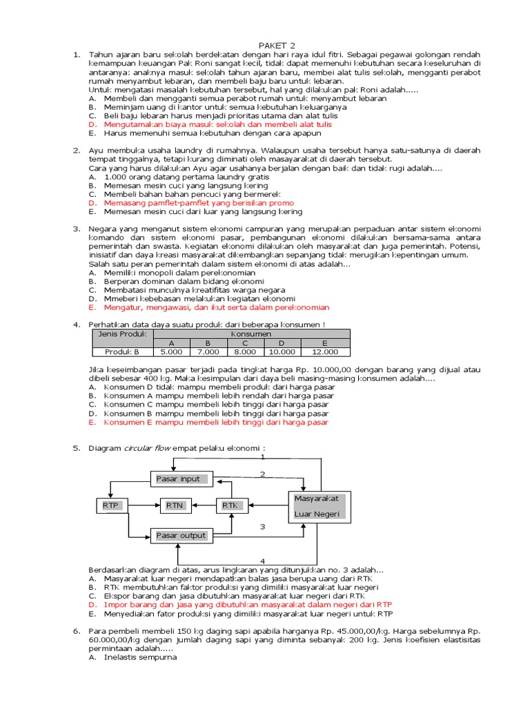 EKO - UN SMA IPS - 2017 B Ada Jawaban Ok | PDF | Ilmu Sosial
