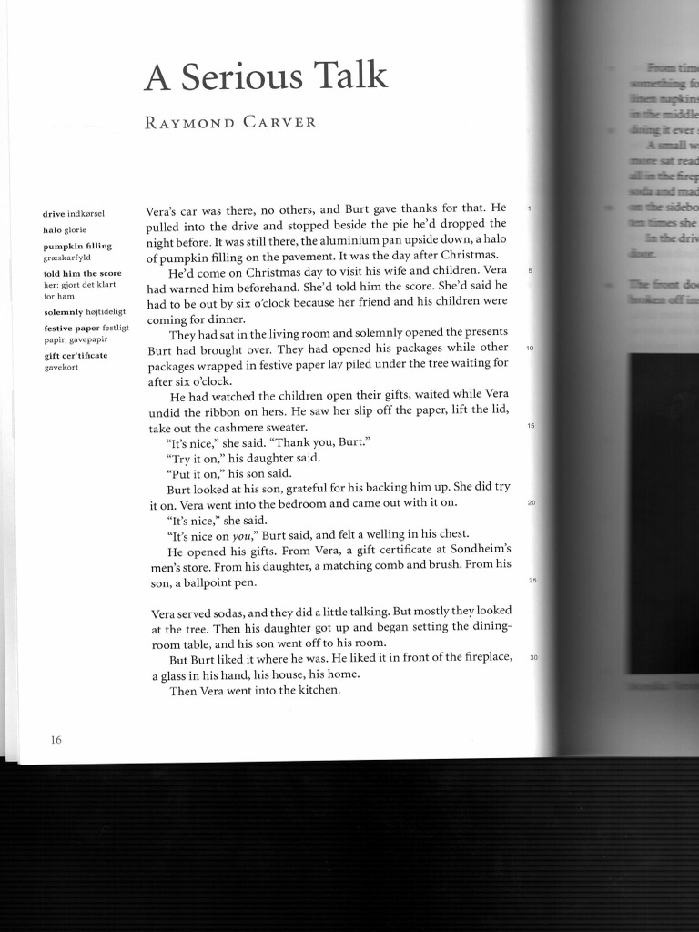 A Serious Talk | PDF