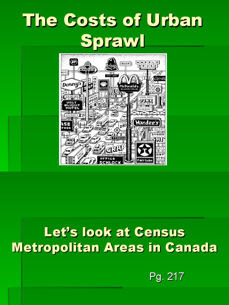 04.0 - The Costs of Urban Sprawl PPT Note | PDF | Urban Sprawl ...