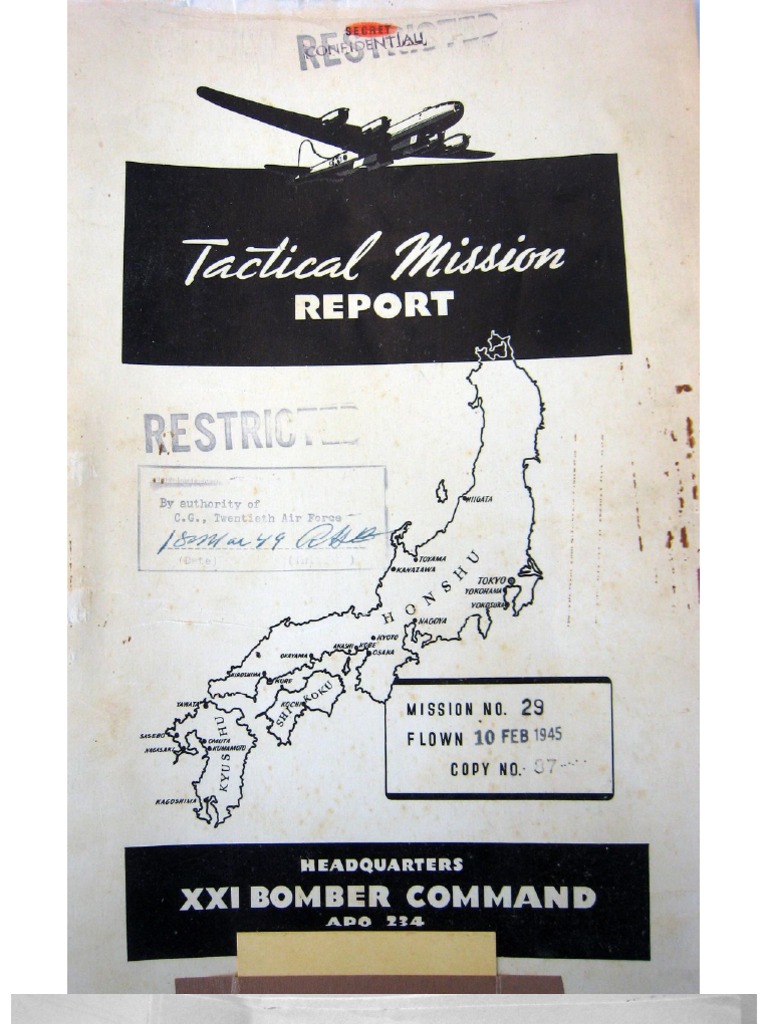 21st Bomber Command Tactical Mission Report 29 | PDF