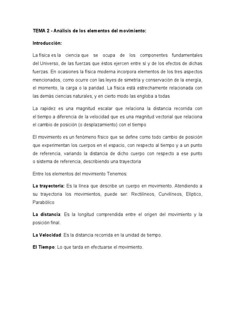 TEMA 2 3 4 Fisica MRU | PDF | Fuerza | Velocidad