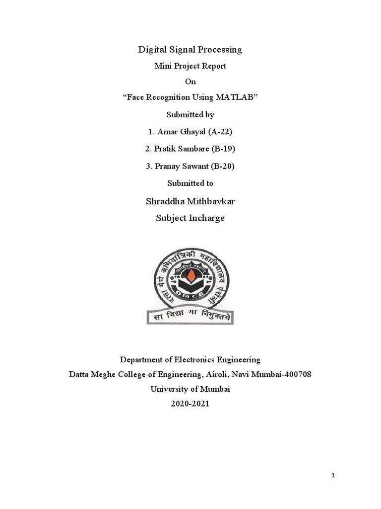 DSP Mini Project Report | Download Free PDF | Artificial Intelligence | Intelligence (AI ...