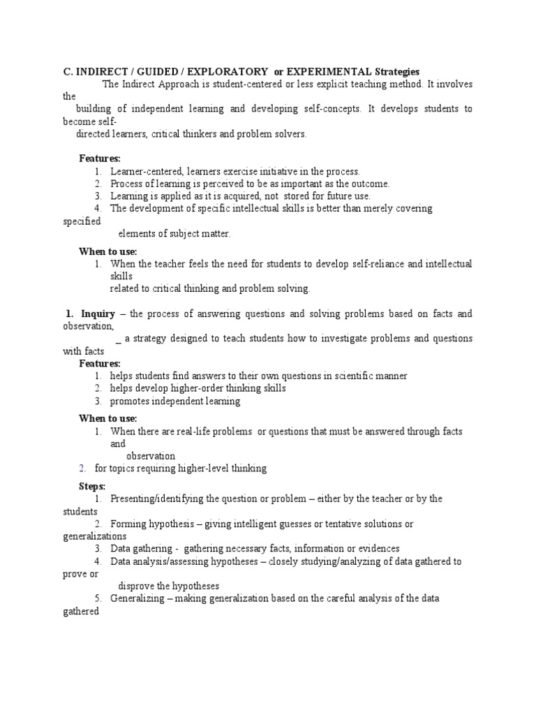 Exploratory or Experimental Strategies-1 | PDF