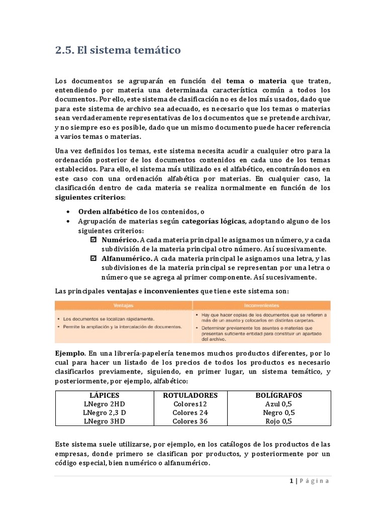El Sistema Temático | PDF