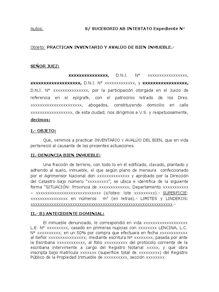 Modelo Inventario y Avaluo de Bienes | PDF | Bienes raíces | Propiedad