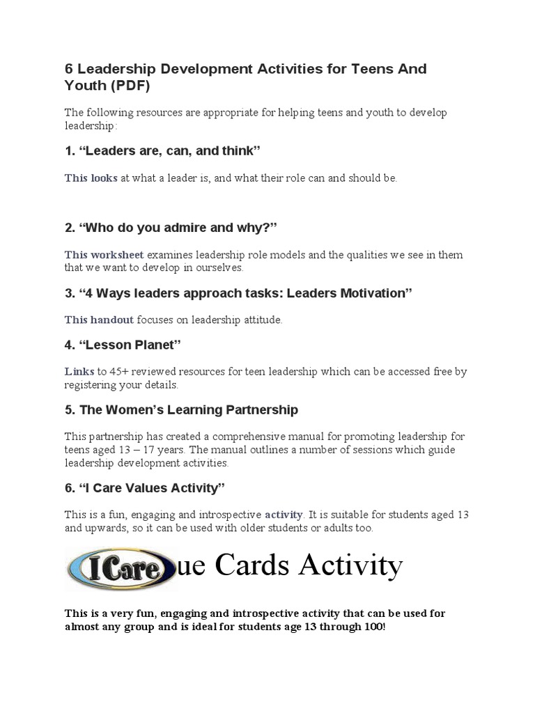 Exploring Core Values: A Fun and Insightful Activity for Teens to ...