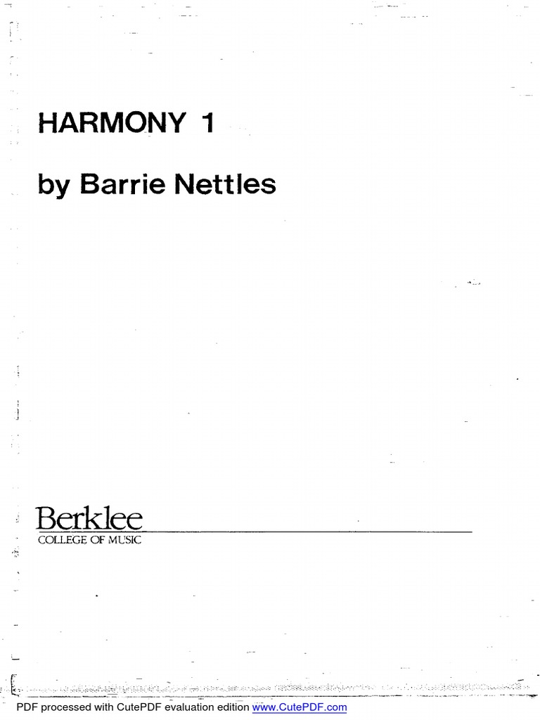 Berklee College of Music - Harmony Textbook | PDF