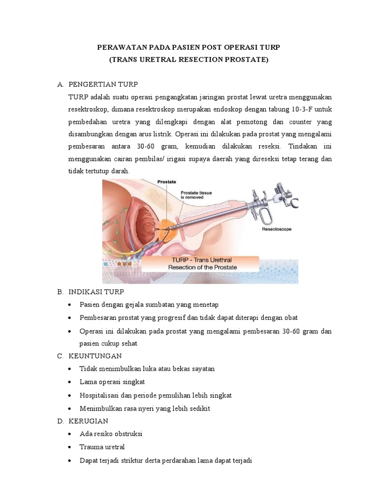 Perawatan Pada Pasien Post Operasi Turp | PDF | Griya & Taman | Kesehatan Holistik