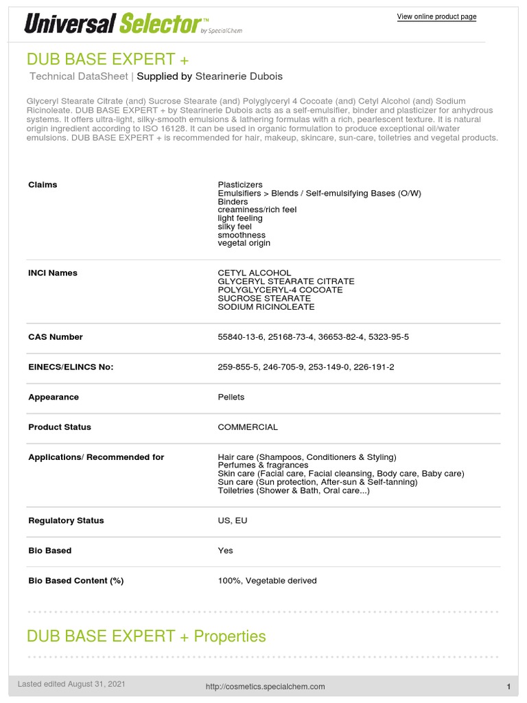 Dub Base Expert + | PDF | Cosmetics | Shampoo